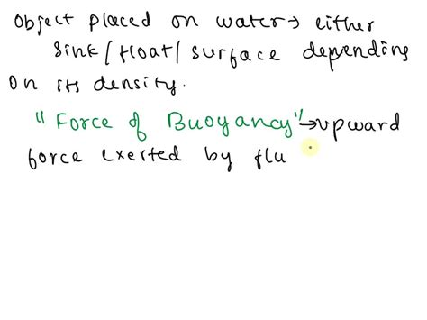SOLVED Why Does An Object Float Or Sink When Placed On The Surface Of