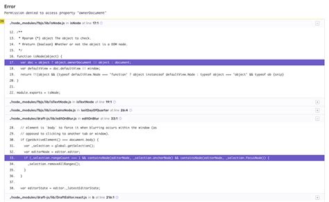 Permission Denied To Access Property NodeType In GetDraftEditorSelectionWithNodes Issue