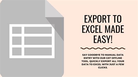 GST Offline Tool Export To Excel Guide Pice