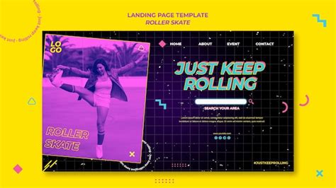 롤러 스케이트 컨셉 포스터 템플릿 무료 Psd 파일