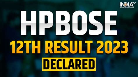 HPBOSE Th Result Term Declared Download Marksheet At Hpbose Org India TV