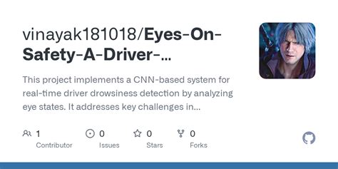 Github Vinayak181018eyes On Safety A Driver Drowsiness Detection Using Deep Learning This