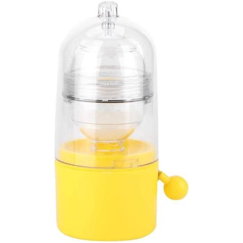 Hand Operated Golden Egg Scrambler With Silicone Shaker Whisk And