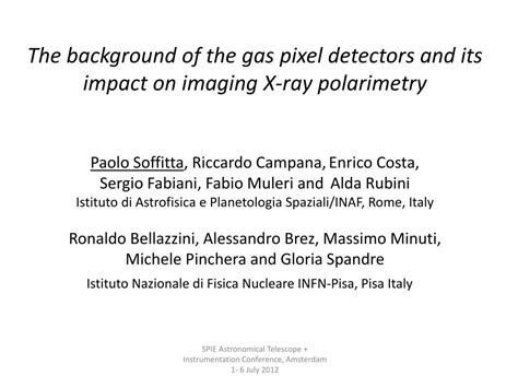 Ppt The Background Of The Gas Pixel Detectors And Its Impact On