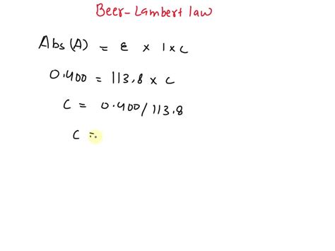 solved in our experiment we use standard solutions to o calculate the
