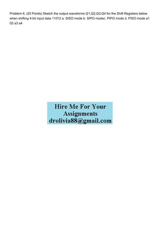 Problem Points Sketch The Output Waveforms Q Q Q Pdf Computing Technology Computing