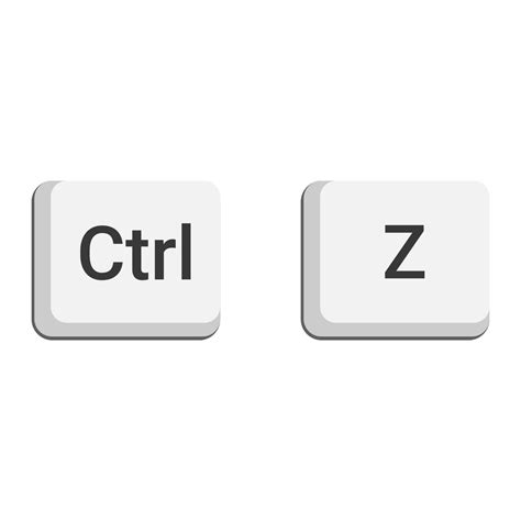 vector of ctrl z keyboard buttons 14718665 vector art at vecteezy