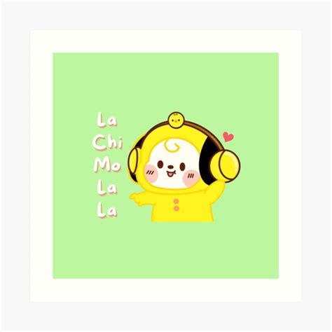 Cute Bts Bt21 Character Minini Chimmy Fan Art In Lachimolala Run Bts
