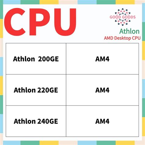 Athlon GE Athlon GE Athlon GE AMD Athlon Processor Desktop CPU Socket AM Pin