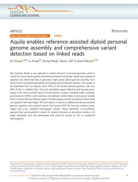 Pdf Aquila Enables Reference Assisted Diploid Personal Genome