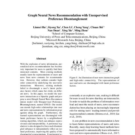 Graph Neural News Recommendation With Unsupervised Preference Disentanglement Acl Anthology