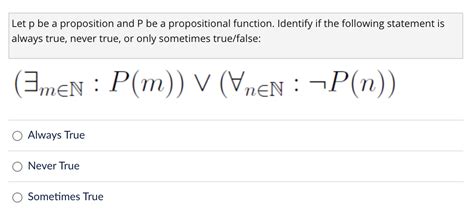 solved let p ﻿be a proposition and p ﻿be a propositional