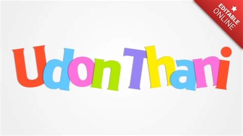 Udon Thani Text Effect Generator