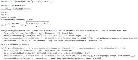 Geometry Intersection Of Two Circles Mathematica Stack Exchange