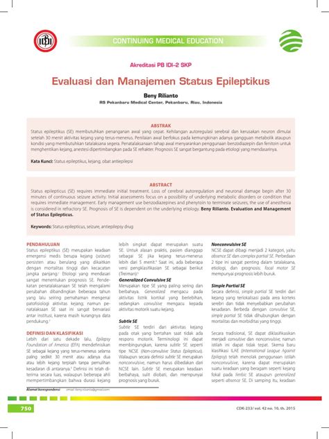 Manajemen Status Epileptikus Pdf Pdf