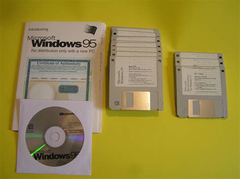 Vintage Microsoft Windows 95 Floppy Disks And Cd Pc Software Operating System Os For Sale