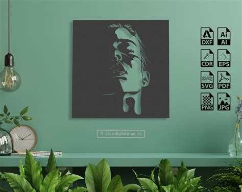 Woman Face Portrait Dxf File For Laser And Plasma Cut Svg And Png Files For Prints Ai And Cdr