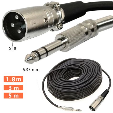 Ere Xlr 수 14 인치 Trs 케이블 Xlr 3 핀 수 14 인치 635mm Trs 수 균형 상호 연결 와이어 마이크 코드 Aliexpress
