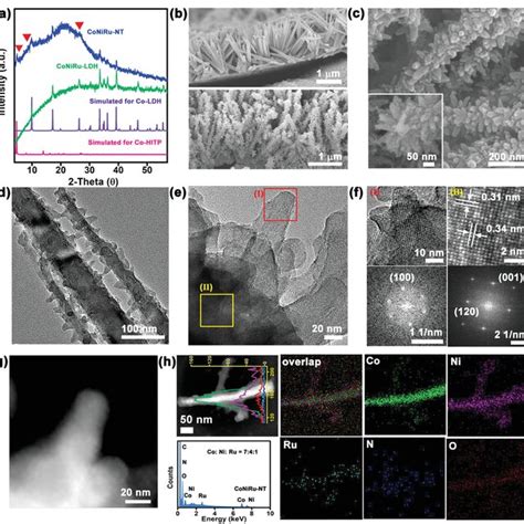 A Xrd Pattern Of The Series Hetero‐nanotree Structure Of Coniru‐nt1