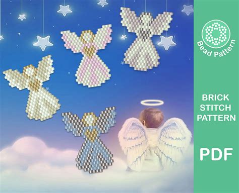 Angel Brick Stitch Beading Pattern Pdf Miyuki Delica
