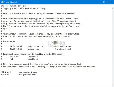 HOSTS File Solid Site Blocking Tool Dong Knows Tech