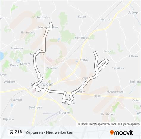 218 Route Schedules Stops And Maps Nieuwerkerken Manisbos Updated