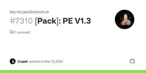 [pack] pe v1 3 · issue 7310 · kas tle java2bedrock sh · github