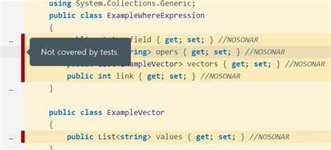 nosonar not working for ignoring test coverage issue sonarqube server