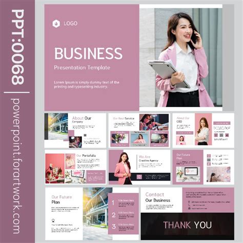 เทมเพลต Powerpoint ประวัติส่วนตัว สีชมพู สวยๆ 0068 เทมเพลต Powerpoint สวยๆ