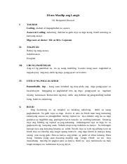 Di Mo Masilip Ang Langit Isang Pagsusuri Docx Di Mo Masilip Ang Langit Ni Benjamin Pascual I