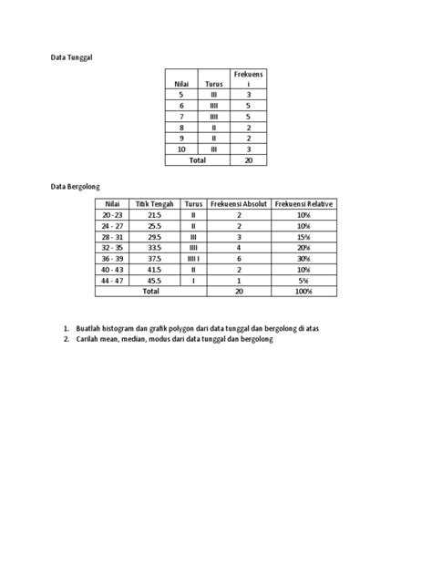Data Tunggal Dan Kelompok Pdf