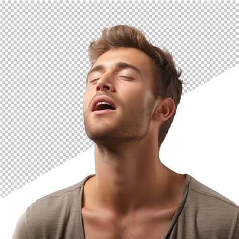 A Man With His Eyes Closed And His Eyes Closed Premium Ai Generated Psd