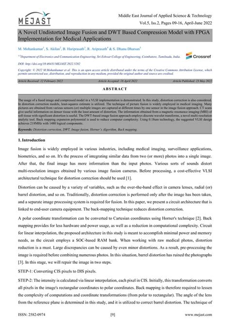 A Novel Undistorted Image Fusion And Dwt Based Compression Model With