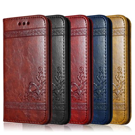 Leather Flip Phone Case For Iphone X 6 6s 7 8 Plus 5 5s Se For Samsung
