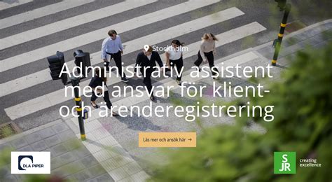 Administrativ Assistent Med Ansvar För Klient Och ärenderegistrering Sjr