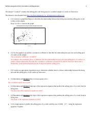 Written Assignment Regression Docx Written Assignment For Correlation And Regression The