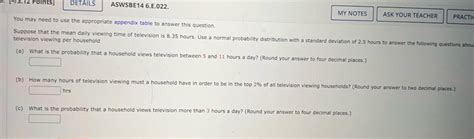 [answered] Details Aswsbe14 6 E 022 My Notes Ask Your Teacher You May