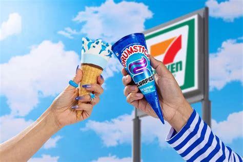 New Drumstick Slurpee Blue Raspberry Vanilla Cone