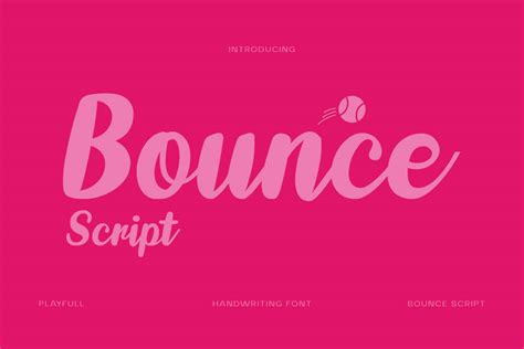 Bounce Script Font Handwriting Font Behance