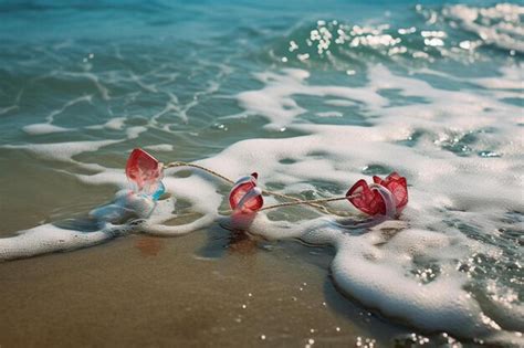 Premium AI Image A String Of Sea Shells With A String Tied To Them