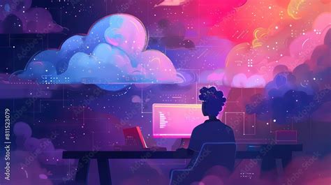 A Programmer Developing Software On A Cloud Platform Enabling