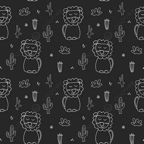 귀여운 사자 원활한 패턴 사자 귀엽다 벡터 배경 일러스트 및 사진 무료 다운로드 Pngtree