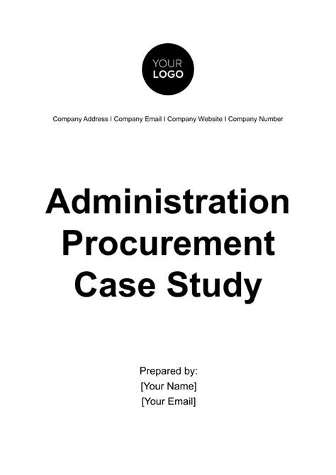 Administration Procurement Case Study Template Edit Online Download Example Template Net