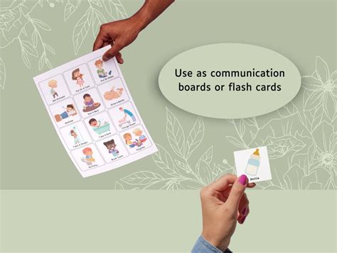 Visual Communication Cards For Autism Printable Non Verbal Flash Cards