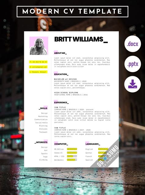 Entry Level Cv Template Brussels GoSumo Cv Template Cv Template