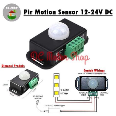 Jual Pir Motion Sensor Detector 12v 24v Pir 8 Saklar Otomatis Sensor Gerak Di Seller Raindrop