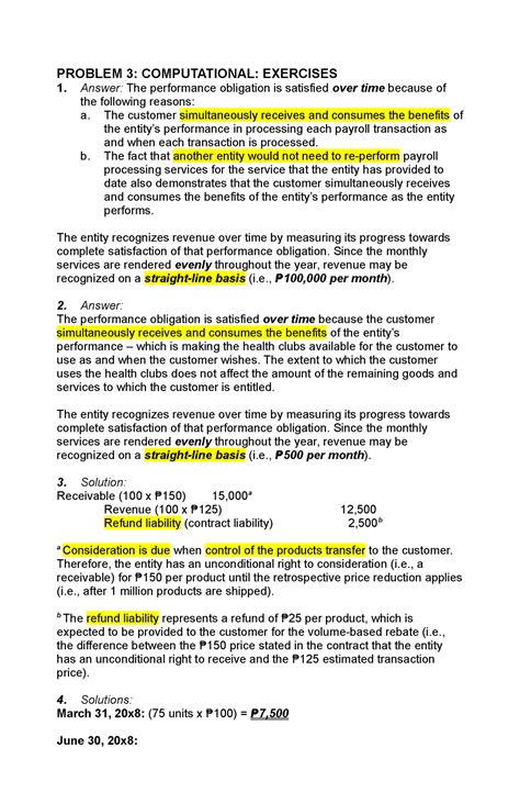 chapter 3 prob 3 4 key answer problem 3 computational exercises