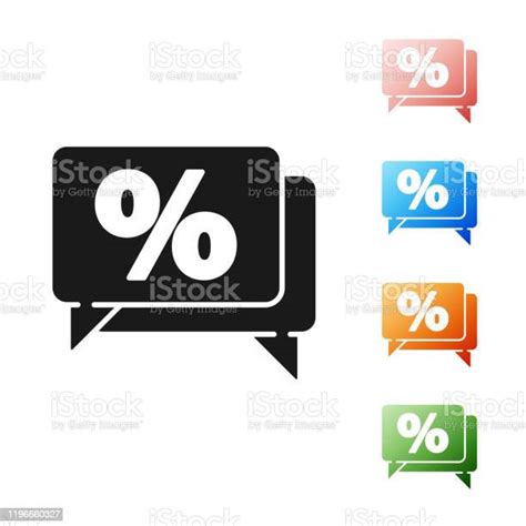 흰색 배경에 격리 된 검은 색 할인 태그 아이콘입니다 쇼핑 태그 기호입니다 특별 제공 기호입니다 할인 쿠폰 기호입니다 다채로운 아이콘을 설정합니다 벡터 일러스트레이션 개념에