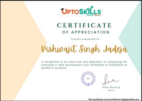 Thrilled To Share That Ive Successfully Completed My 3 Month Internship As A Web Developer🔥 It