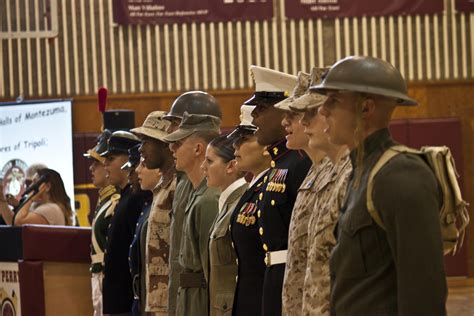 Marines Display Uniforms With Pride For M C Perry Youth
